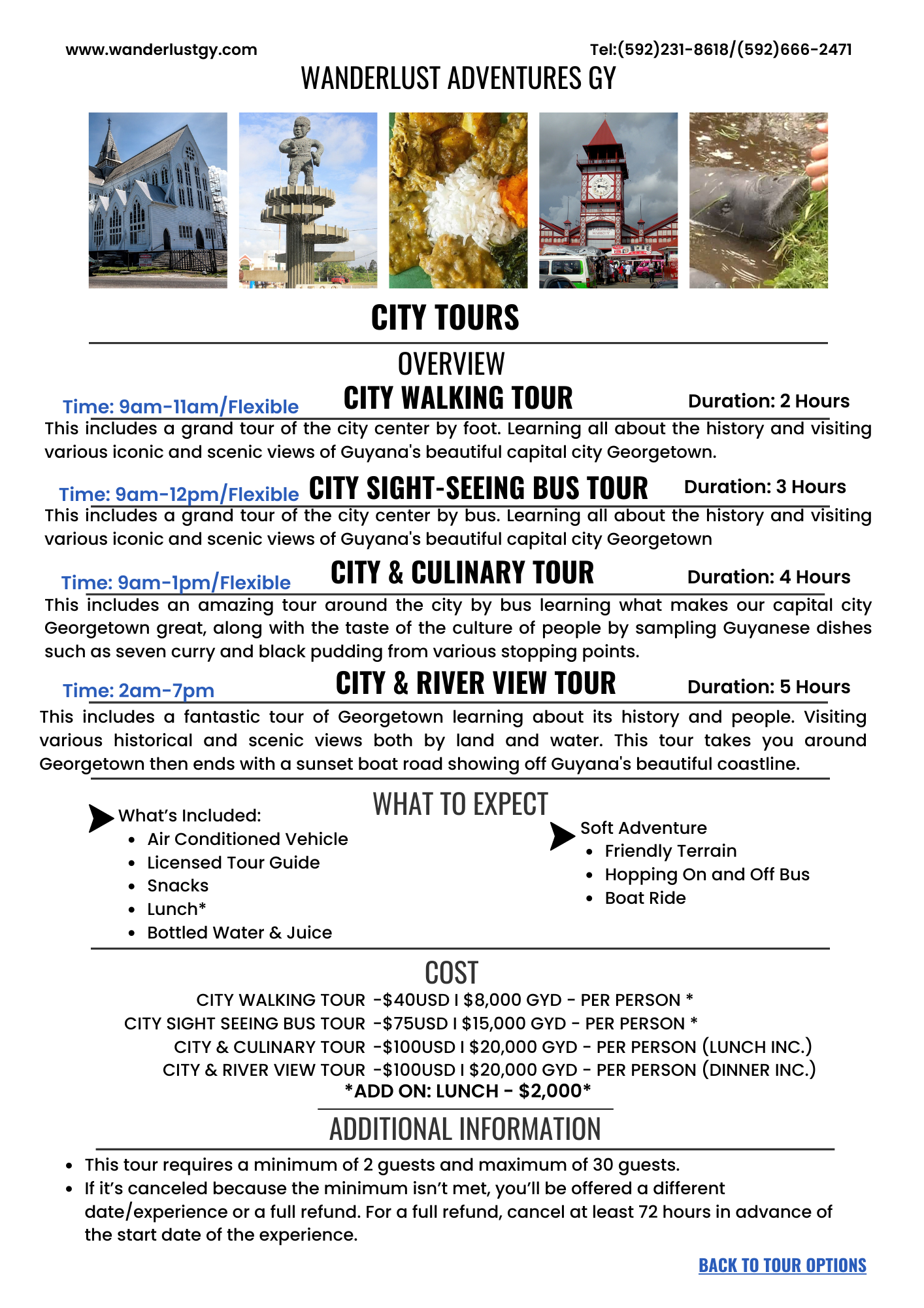 Day Tours - Wanderlust Adventures GY