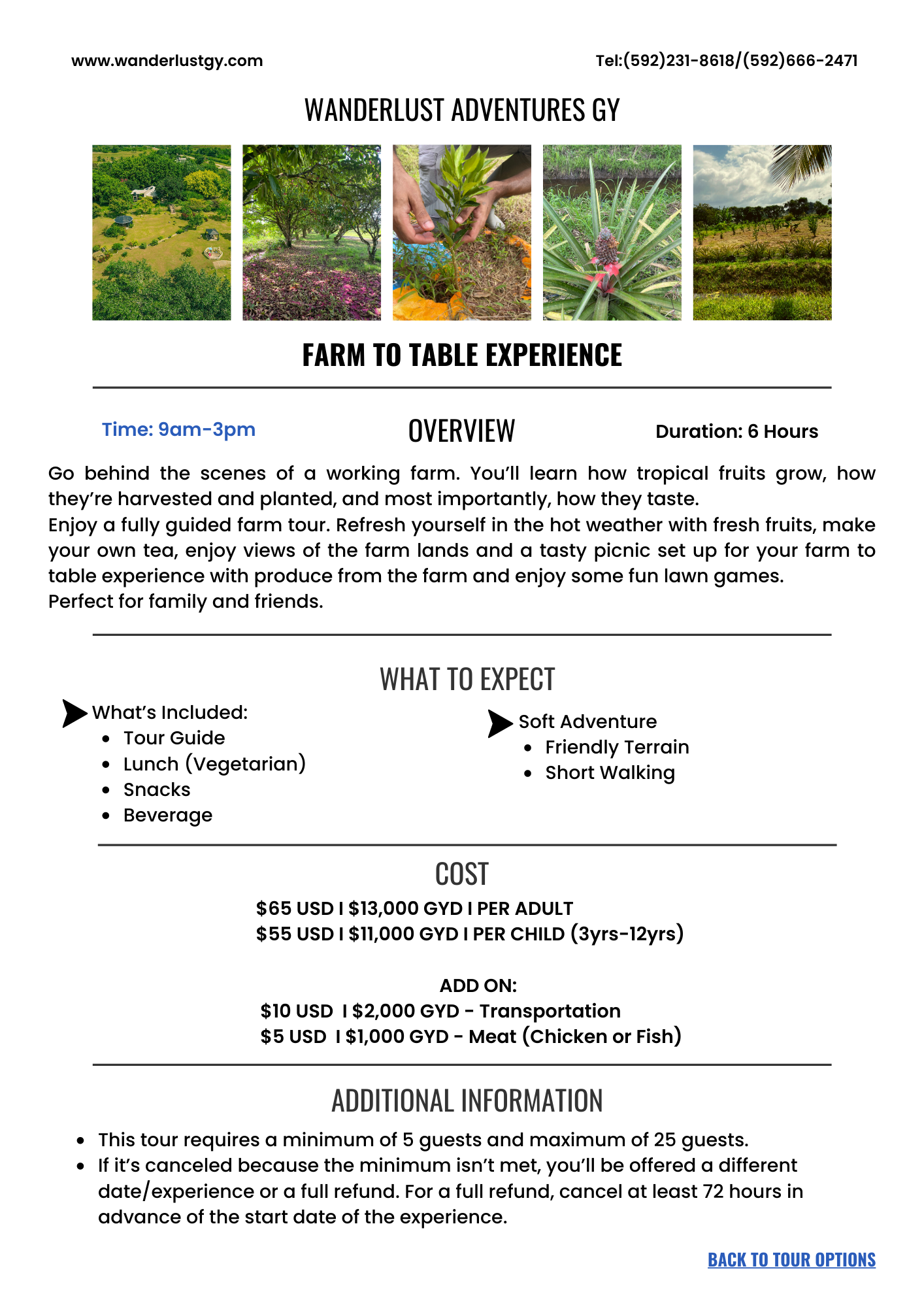 Farm to Table Experience - Wanderlust Adventures GY